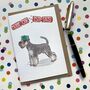 Schnauzer Cracker Christmas Card By Have a Gander | notonthehighstreet.com