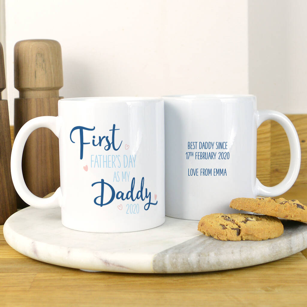 First Father's Day Daddy Mug 2024 By Pink and Turquoise