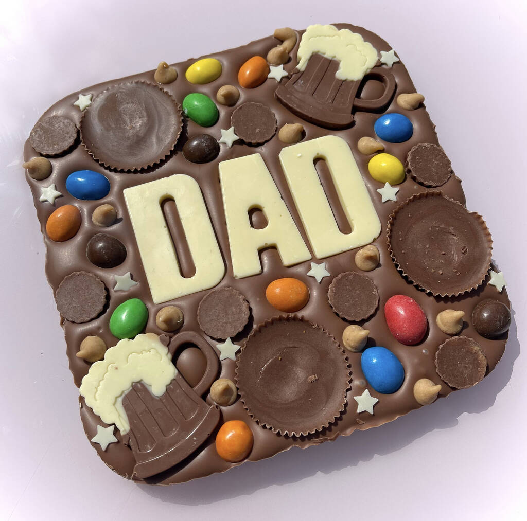 Dad Belgian Chocolate Slab By Choc Til You Drop | notonthehighstreet.com