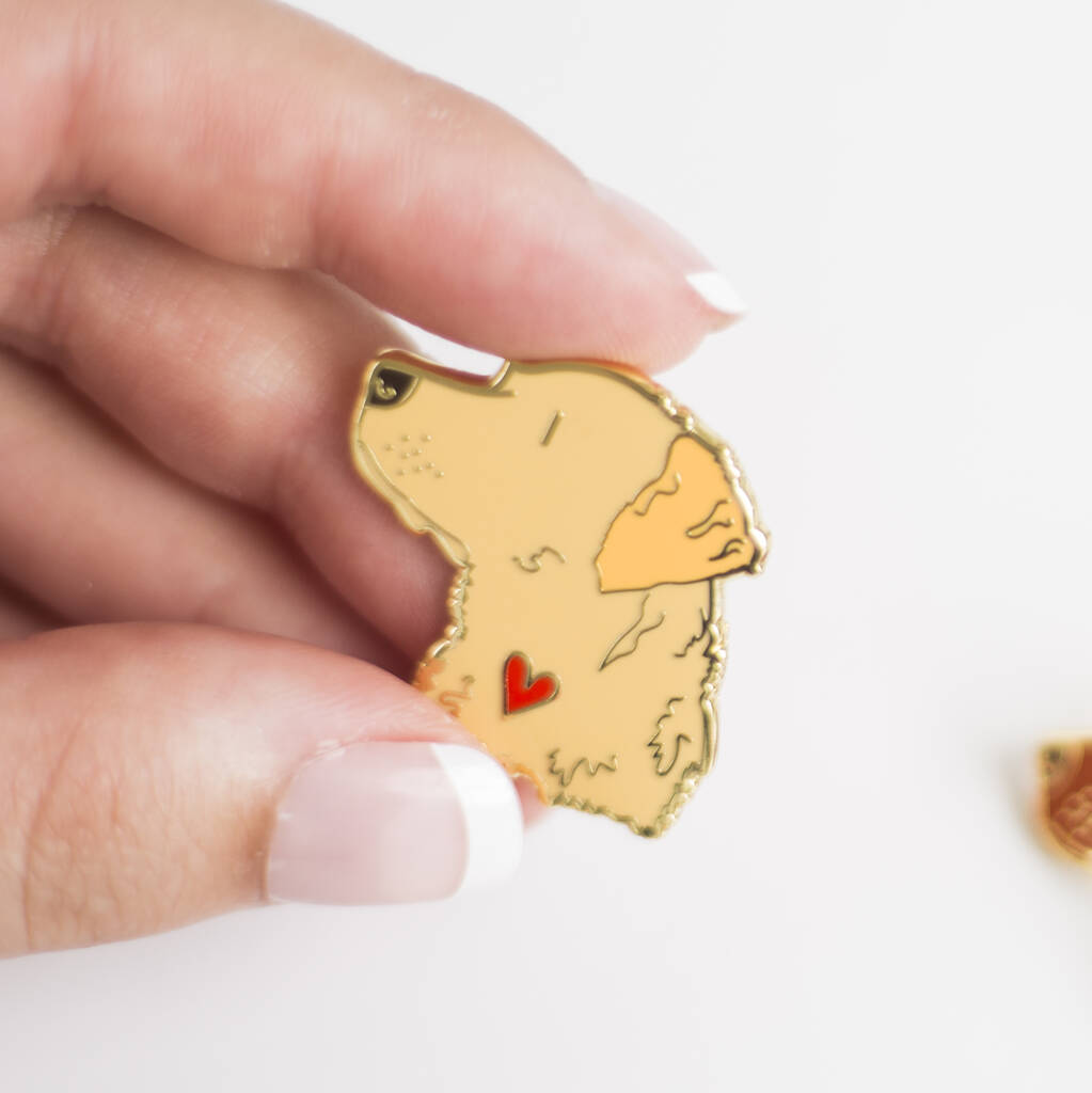 Labrador Dog Enamel Pin Badge By Ren And Thread | notonthehighstreet.com