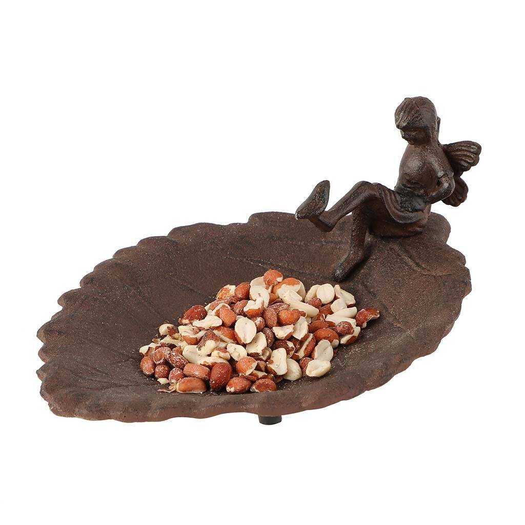 spring fairy cast iron garden bird dish by dibor | notonthehighstreet.com