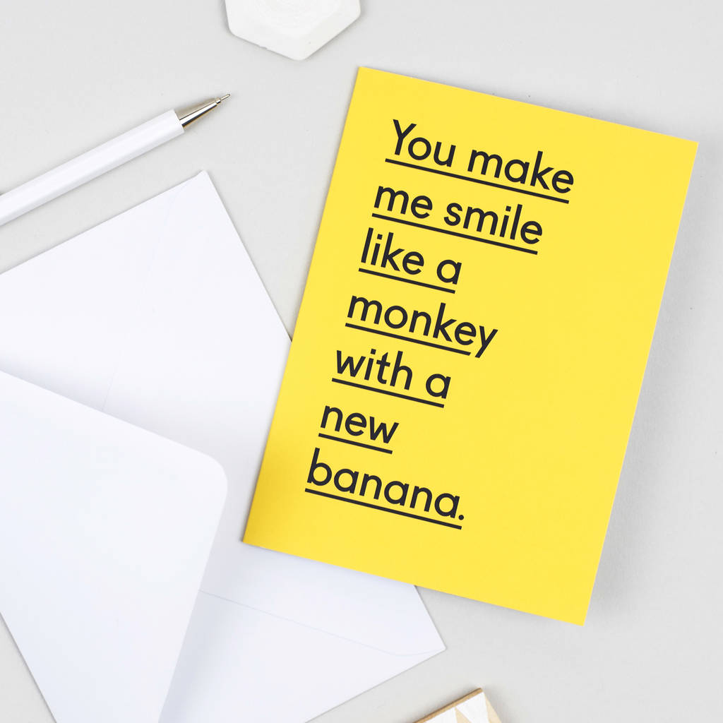 'you make me smile' anniversary card by twin pines creative ...
