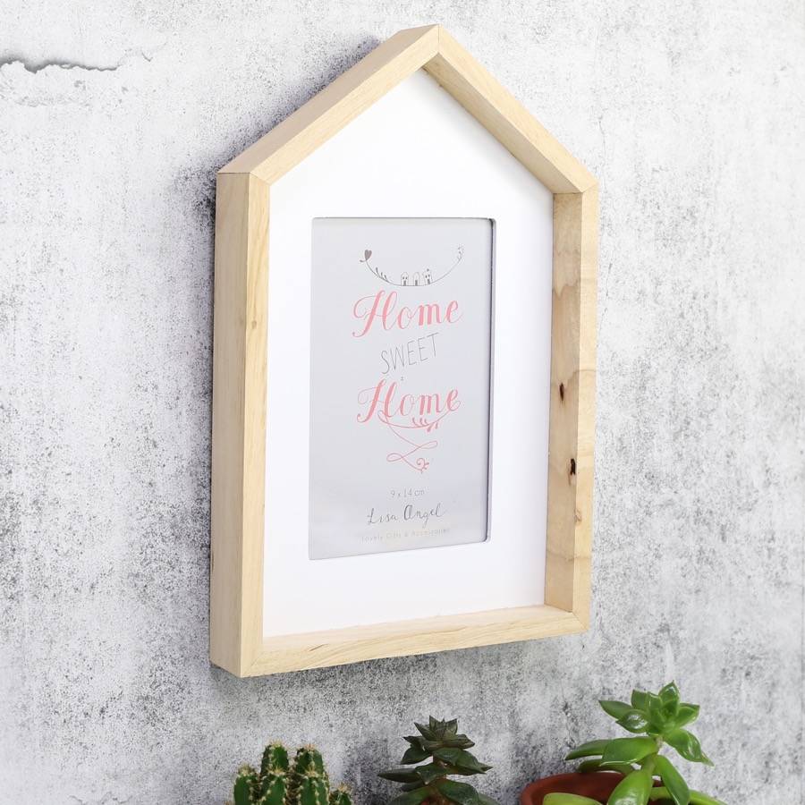 wooden house photo frame by lisa angel homeware & gifts ...