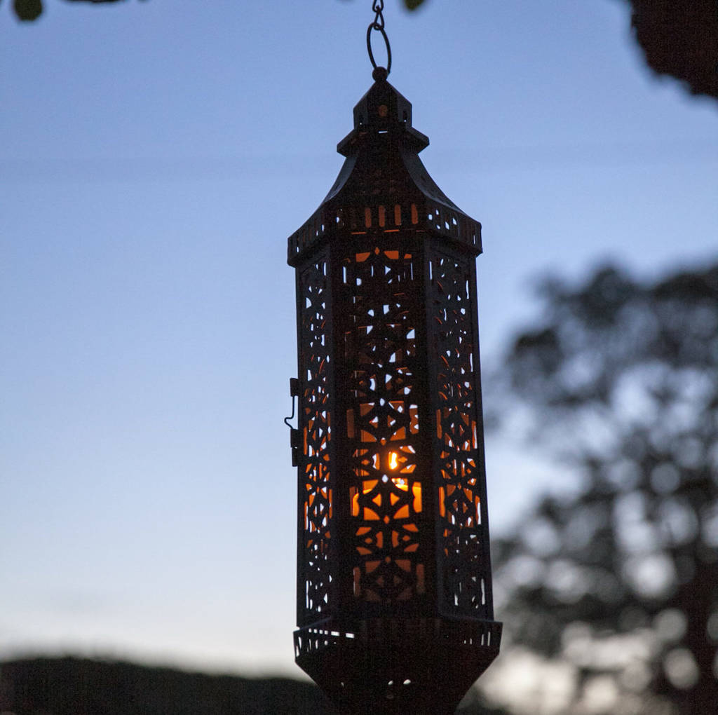 hanging lantern medium by garden leisure | notonthehighstreet.com