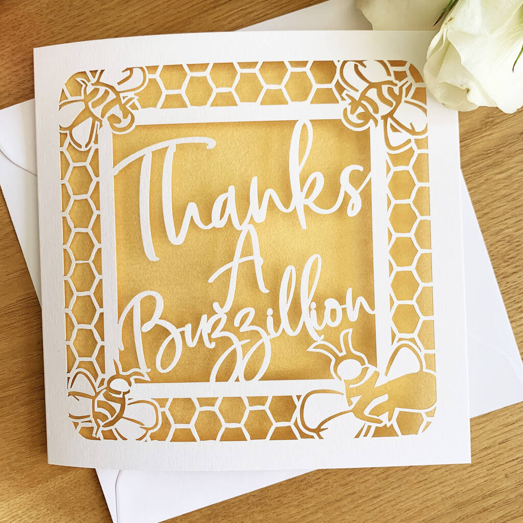 Buzzillion Thank You Card By Whole In The Middle | notonthehighstreet.com