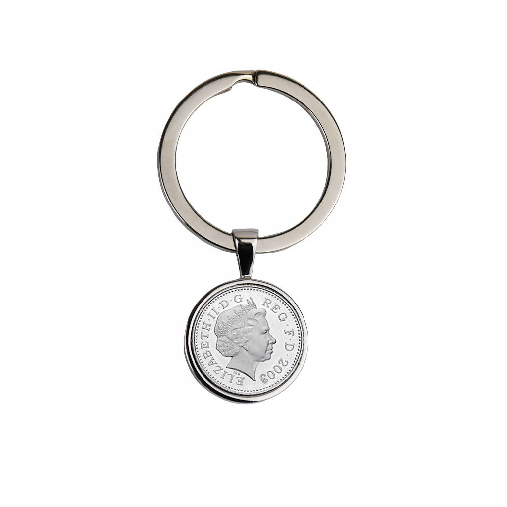 16th birthday 2003 five pence 5p coin keyring by ellie ellie ...