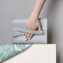 Grey Minimal Modern Leather Clutch By Industrial Jewellery ...