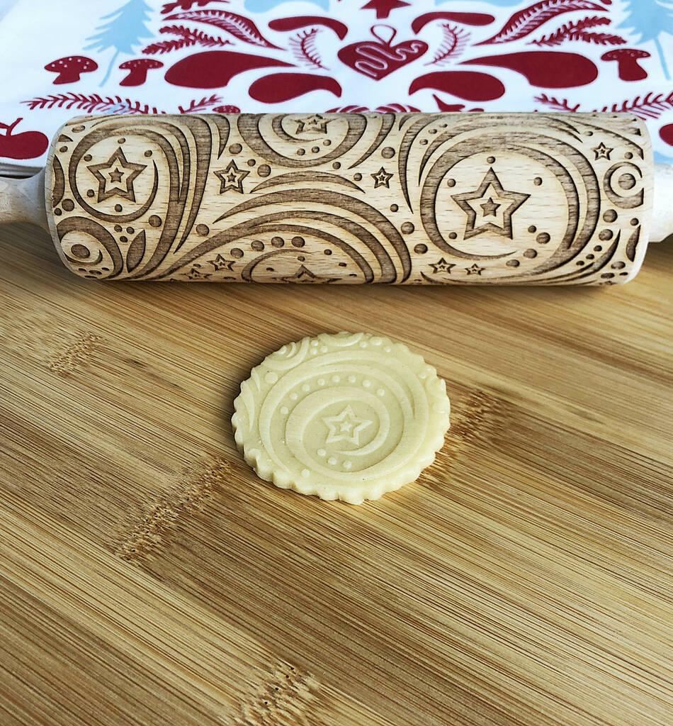 Stars And Swirls Pattern Rolling Pin By Boon Homeware ...