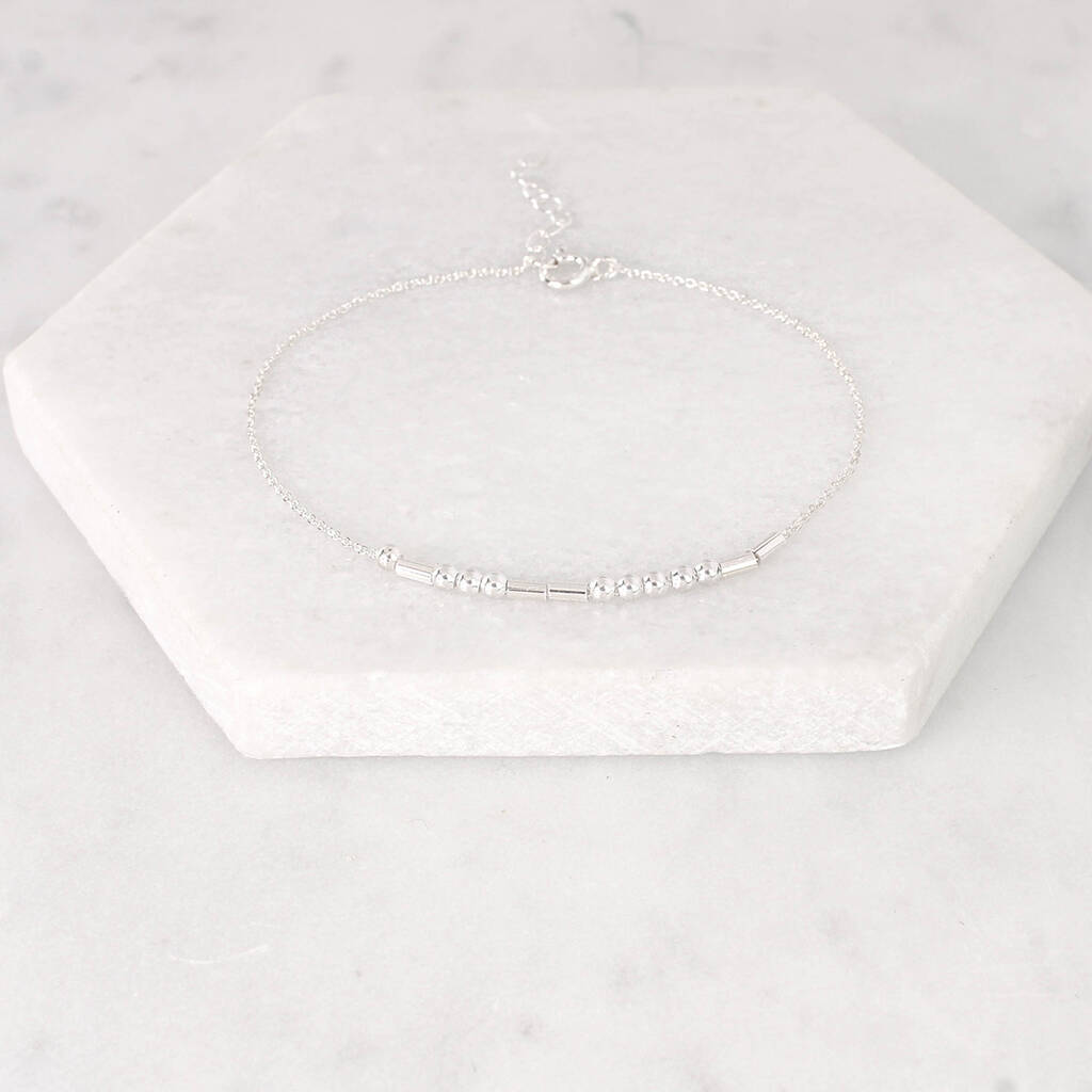 Sterling Silver 'Let Them' Morse Code Bracelet By Charlie Boots