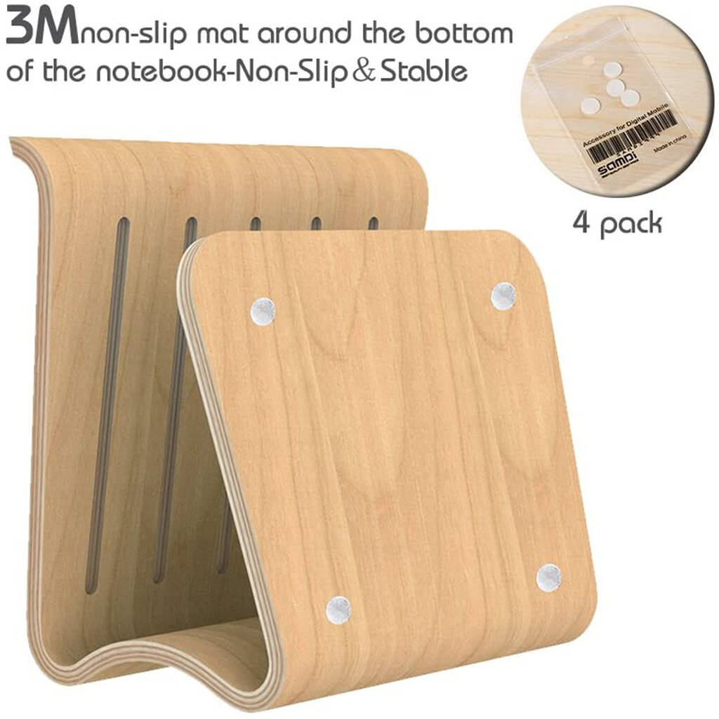 Non Slip Wooden Laptop Dock Holder By Momentum | notonthehighstreet.com