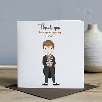Thank You Page Boy Card By Lisa Marie Designs | notonthehighstreet.com