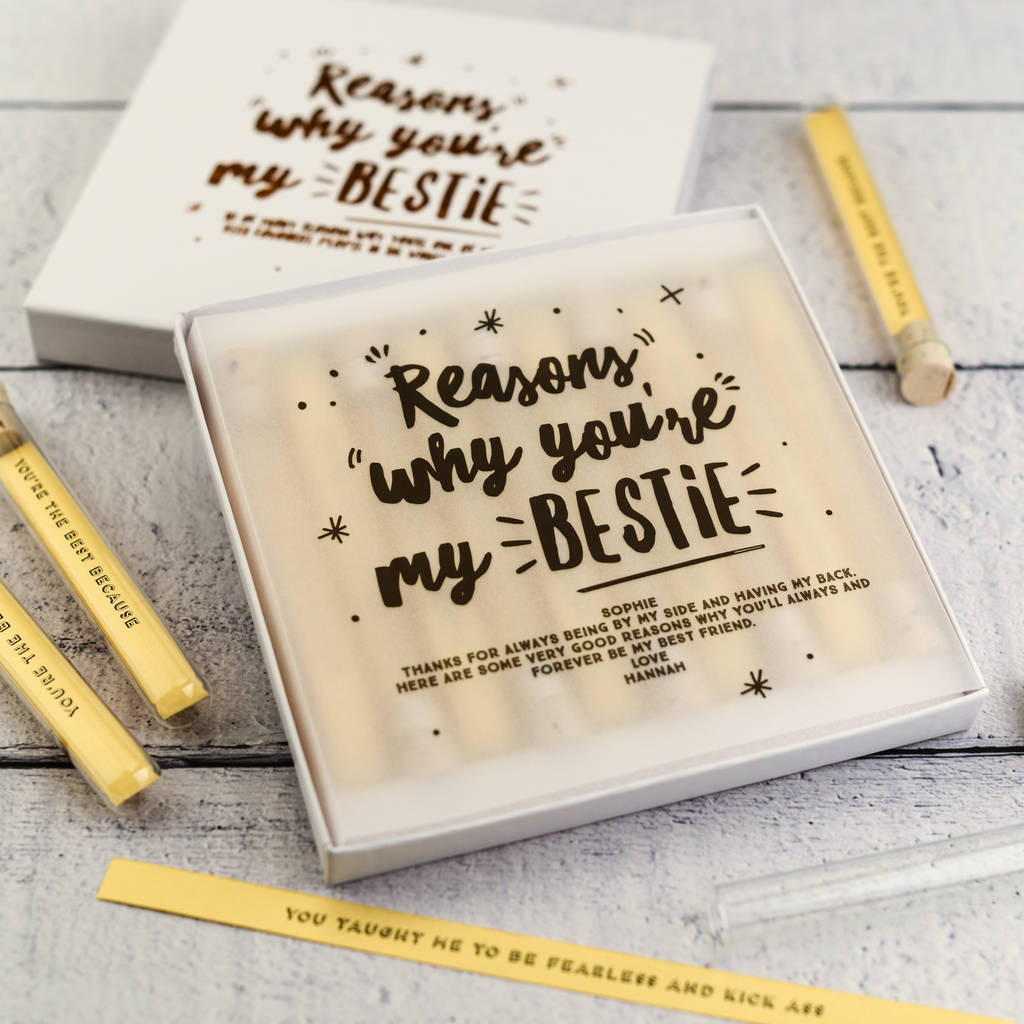 Personalised Reasons Why You re My Bestie Keepsake By Bread Jam