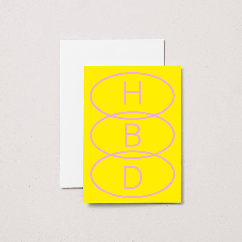 'Hbd' Happy Birthday Card By Aisle Studio | notonthehighstreet.com