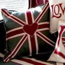 Large Union Jack Cushion In Hand Embroidered Wool By Jan Constantine ...