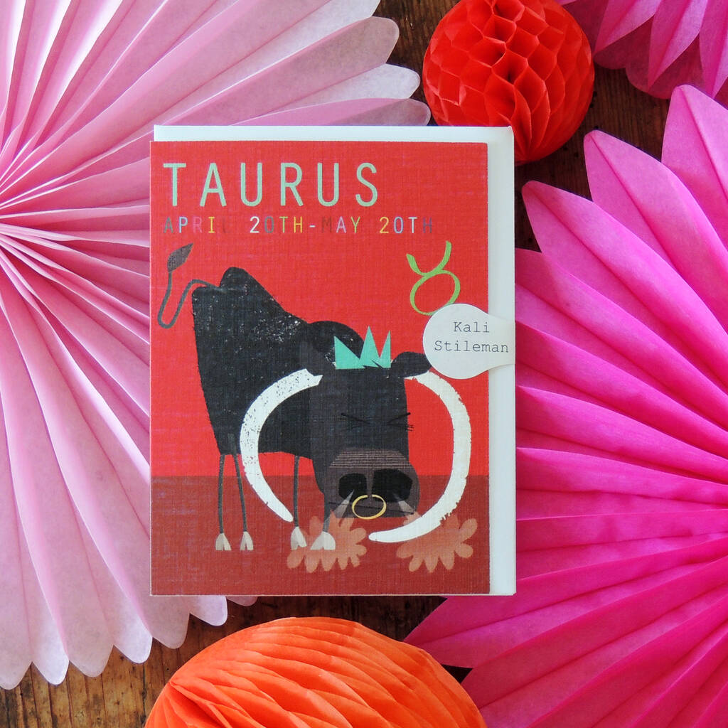 Mini Taurus Card By Kali Stileman Publishing | notonthehighstreet.com