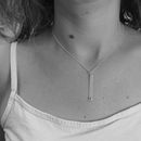 Sterling Silver Birthstone Drop Bar Pendant By Lucy Kemp Silver ...