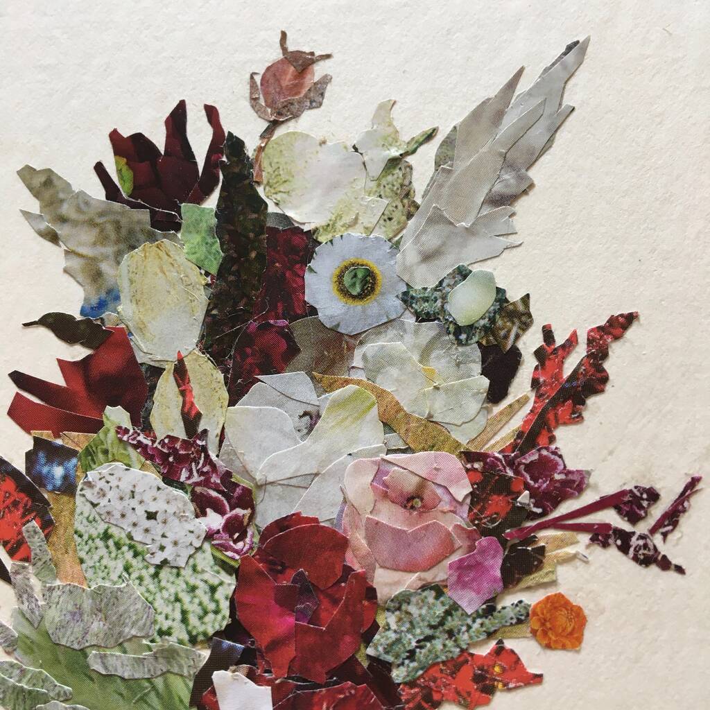 Bridal Flower Bouquet Collage Keepsake Artwork By Soodle Street ...