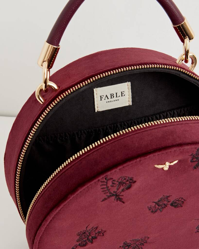 Fable Flora Embroidered Vanity Bag By Fable England