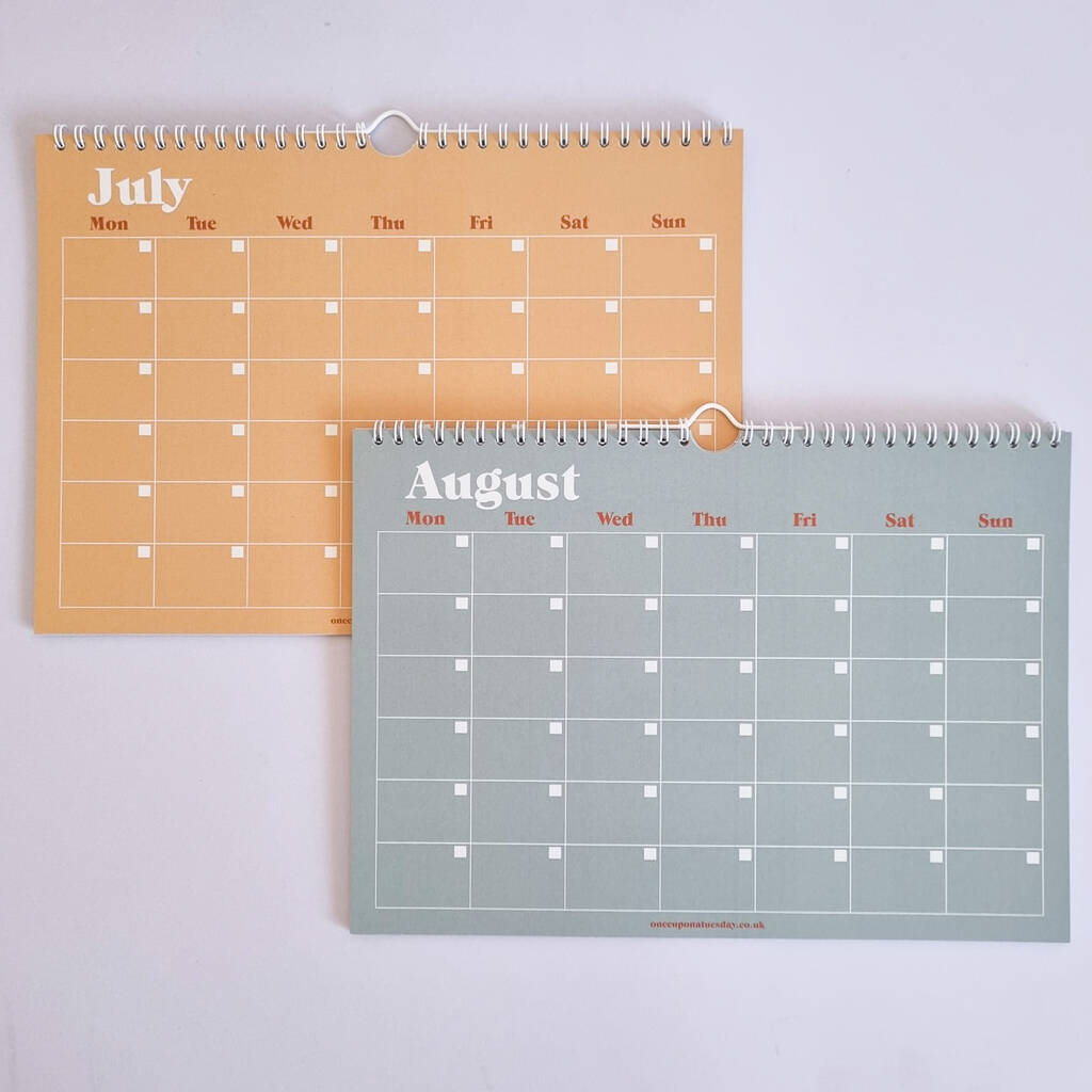 Pastel Rainbow Calendar Undated | Start Any Month By Once Upon A ...