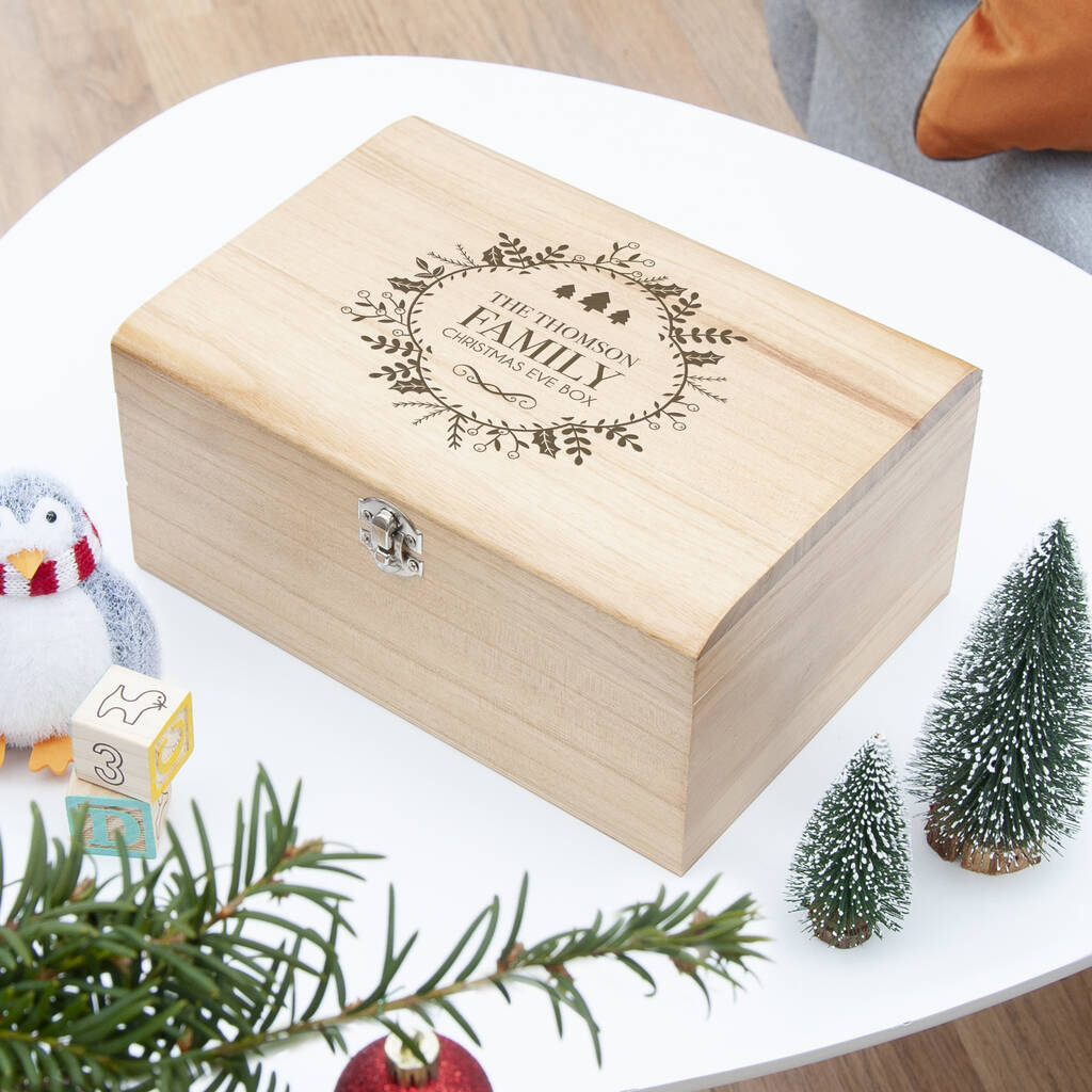 Personalised Family Christmas Eve Keepsake Chest By JUNGLEY ...
