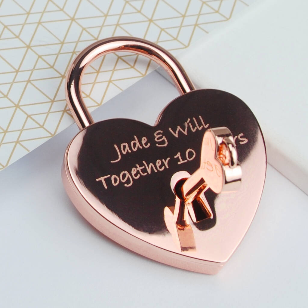 Personalised Rose Gold Lovers Padlock By Penelopetom ...
