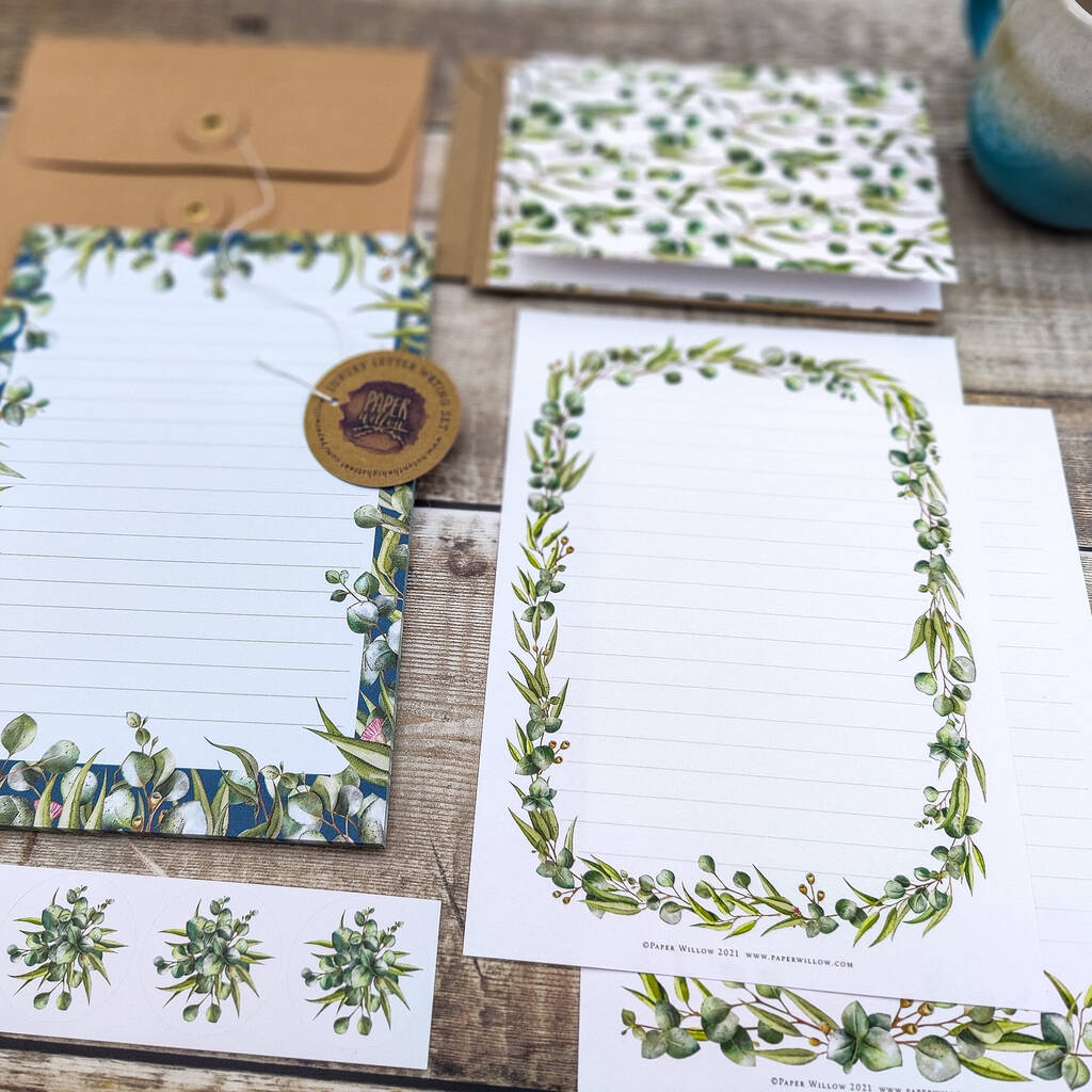 Eucalyptus Writing Set By Paper Willow