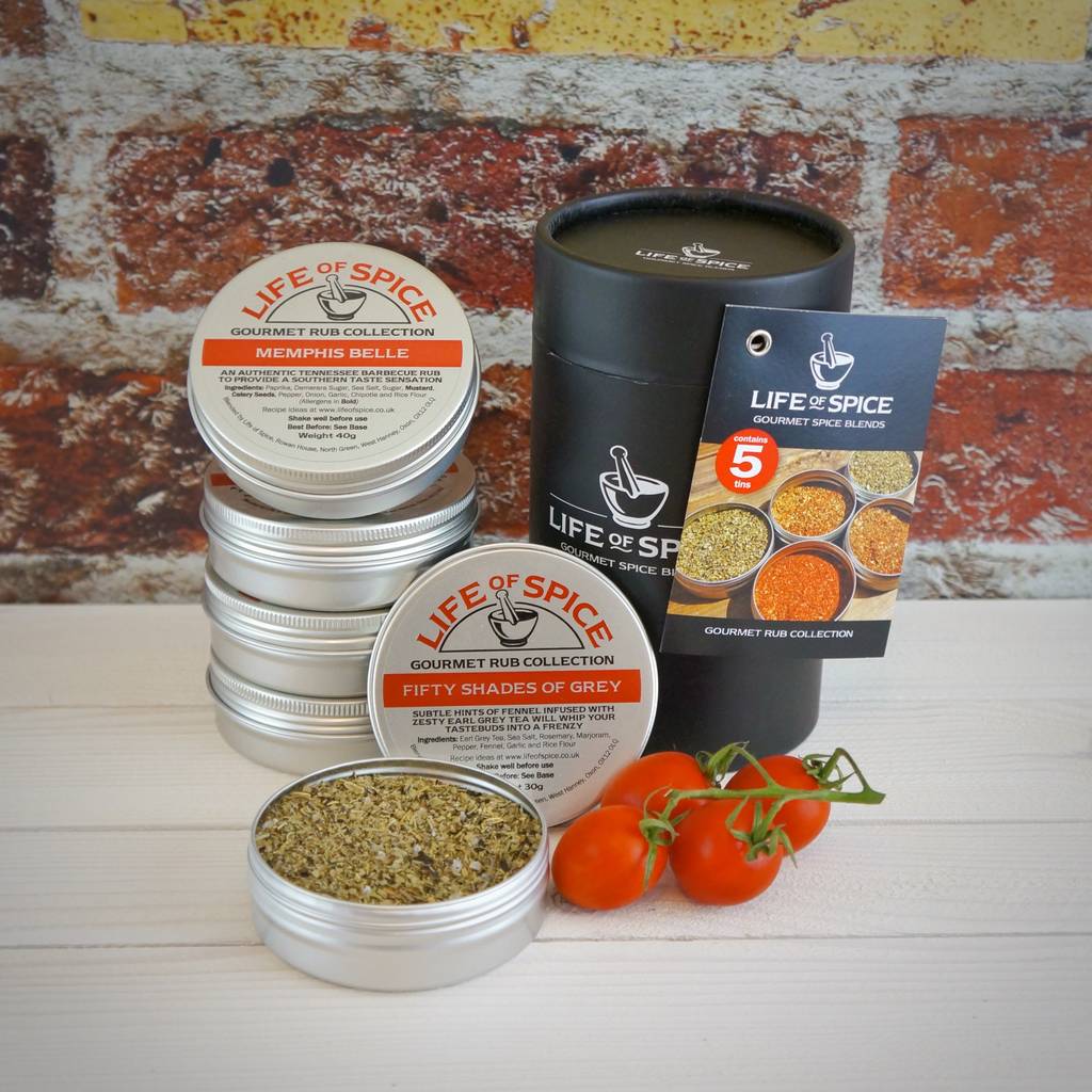 gourmet rubs gift collection by life of spice | notonthehighstreet.com