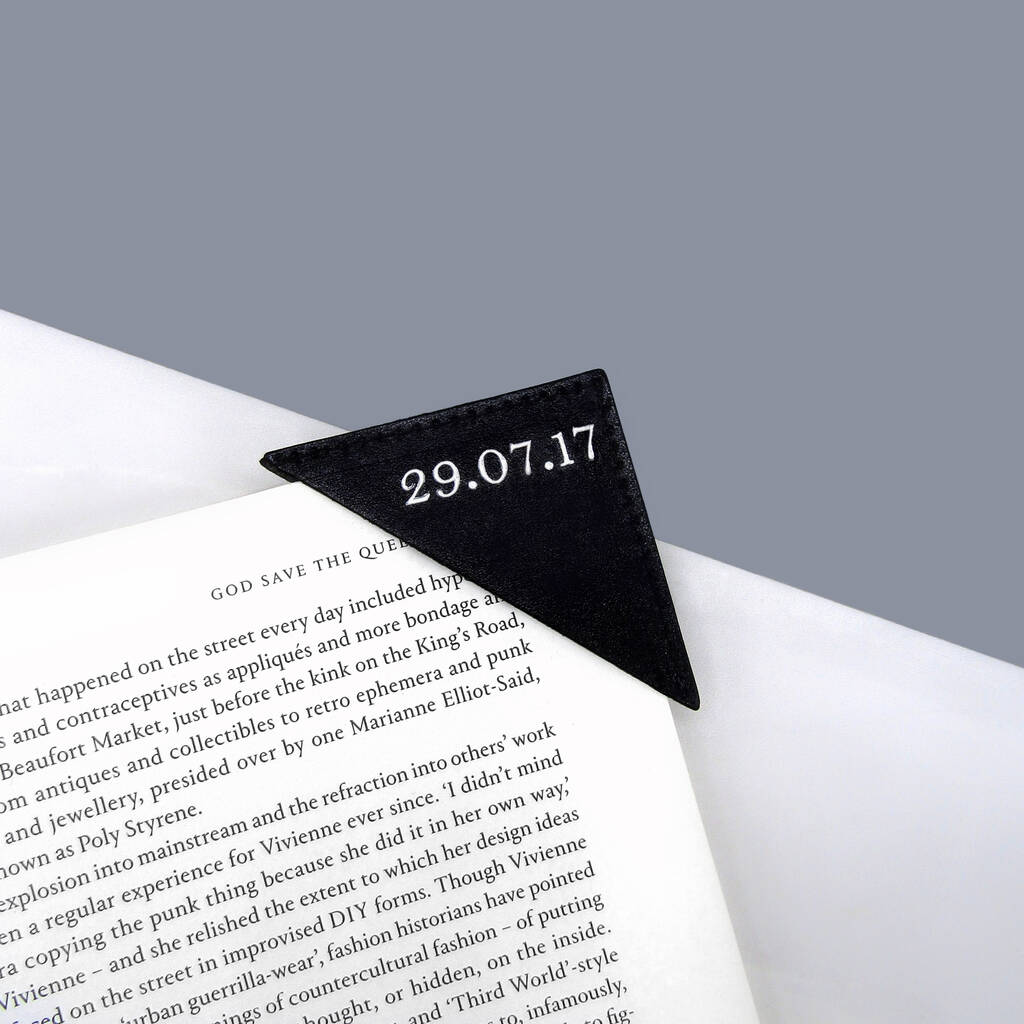 Handmade Personalised Leather Page Corner Bookmark By PARKER&CO ...