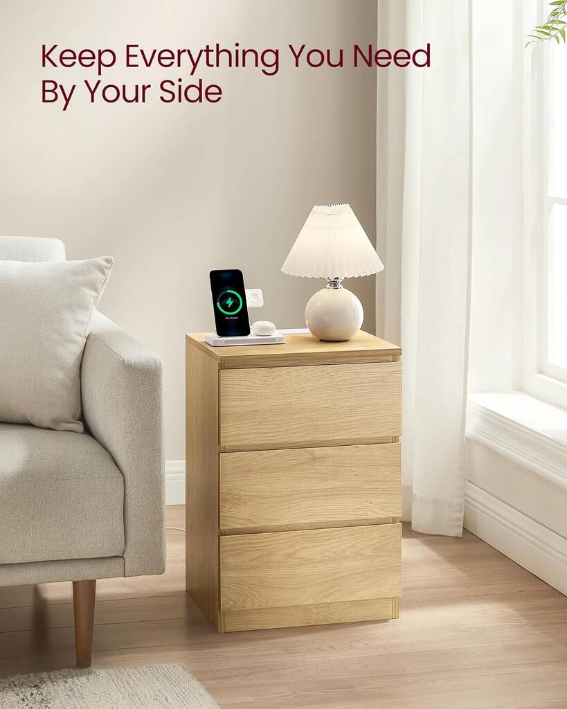 Set Of One/Two Bedside Table With Charging Station By Momentum