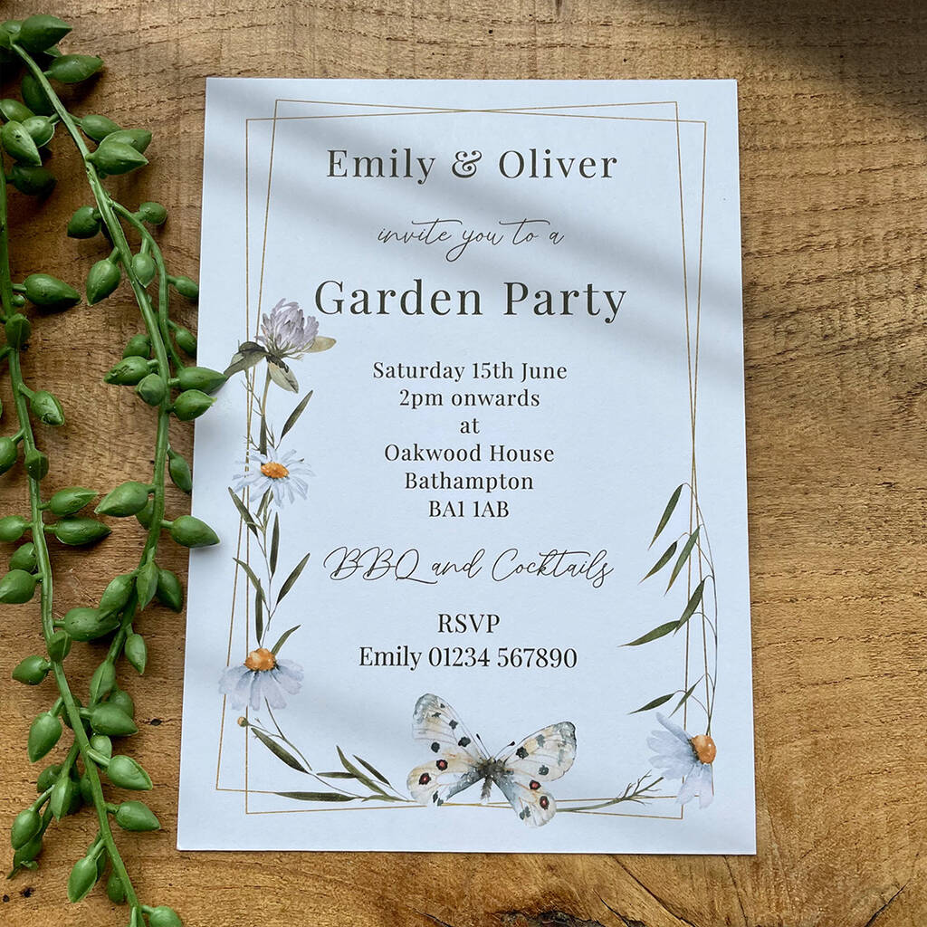 Wild Flower Invitations Plain Or Plantable Seeded Card By Lunella ...