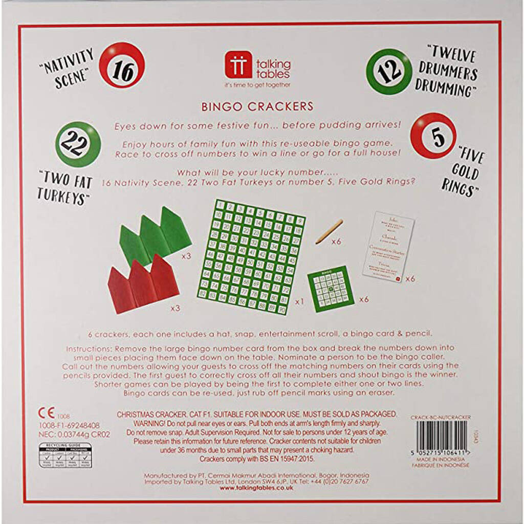 Eco Friendly Dog Theme Bingo Crackers By Little Lulubel ...