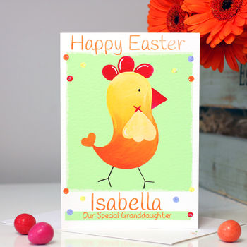 Personalised Chicken Relation Easter Card By Liza J Design ...