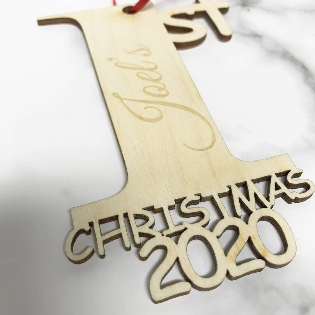Personalised 1st Christmas 2021 Decoration By Hickory Dickory Designs ...