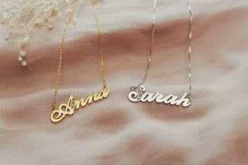 Personalised Name Necklace With Crystal By Anna Lou Of London ...