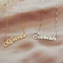 Personalised Name Necklace With Crystal By Anna Lou Of London ...