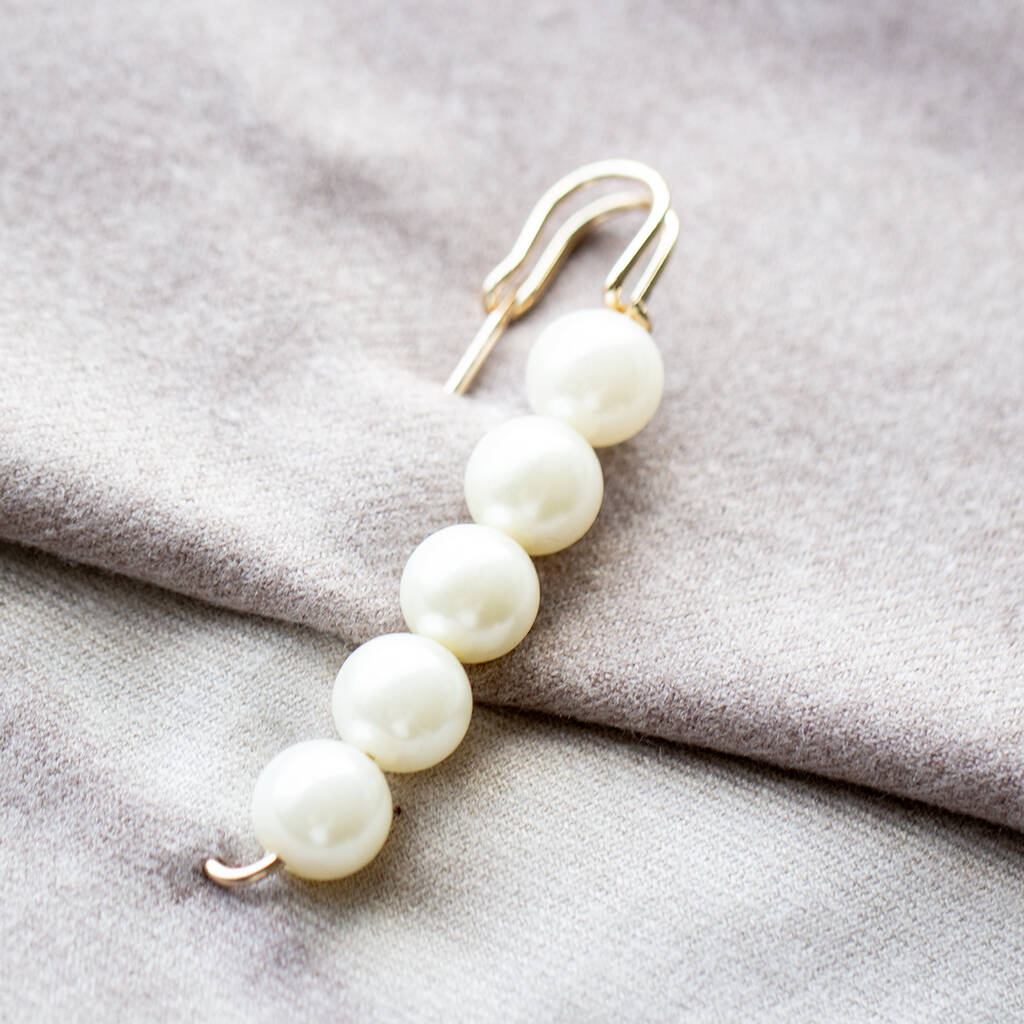 multi pearl scarf pin brooch by studio hop | notonthehighstreet.com