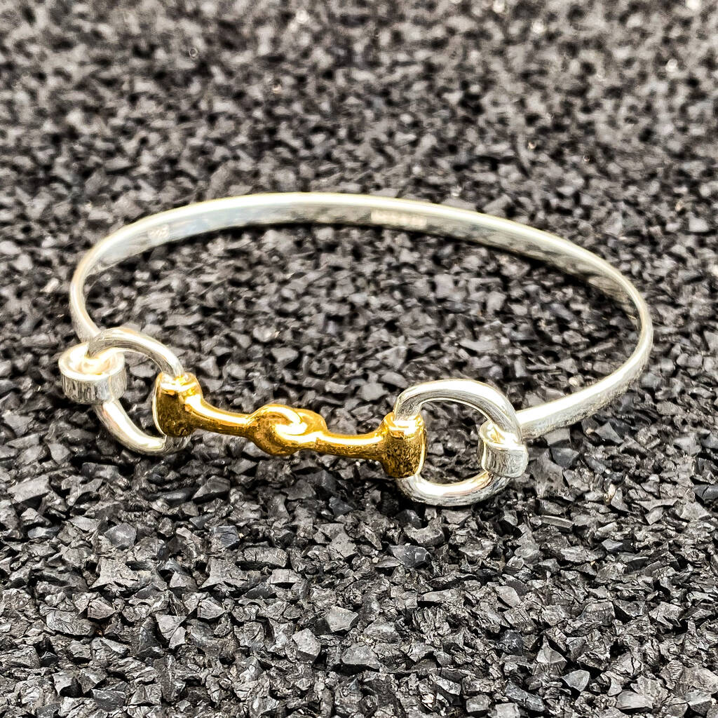 Personalised Two Tone Horsebit Bangle By Mon Bijoux Jewellery ...