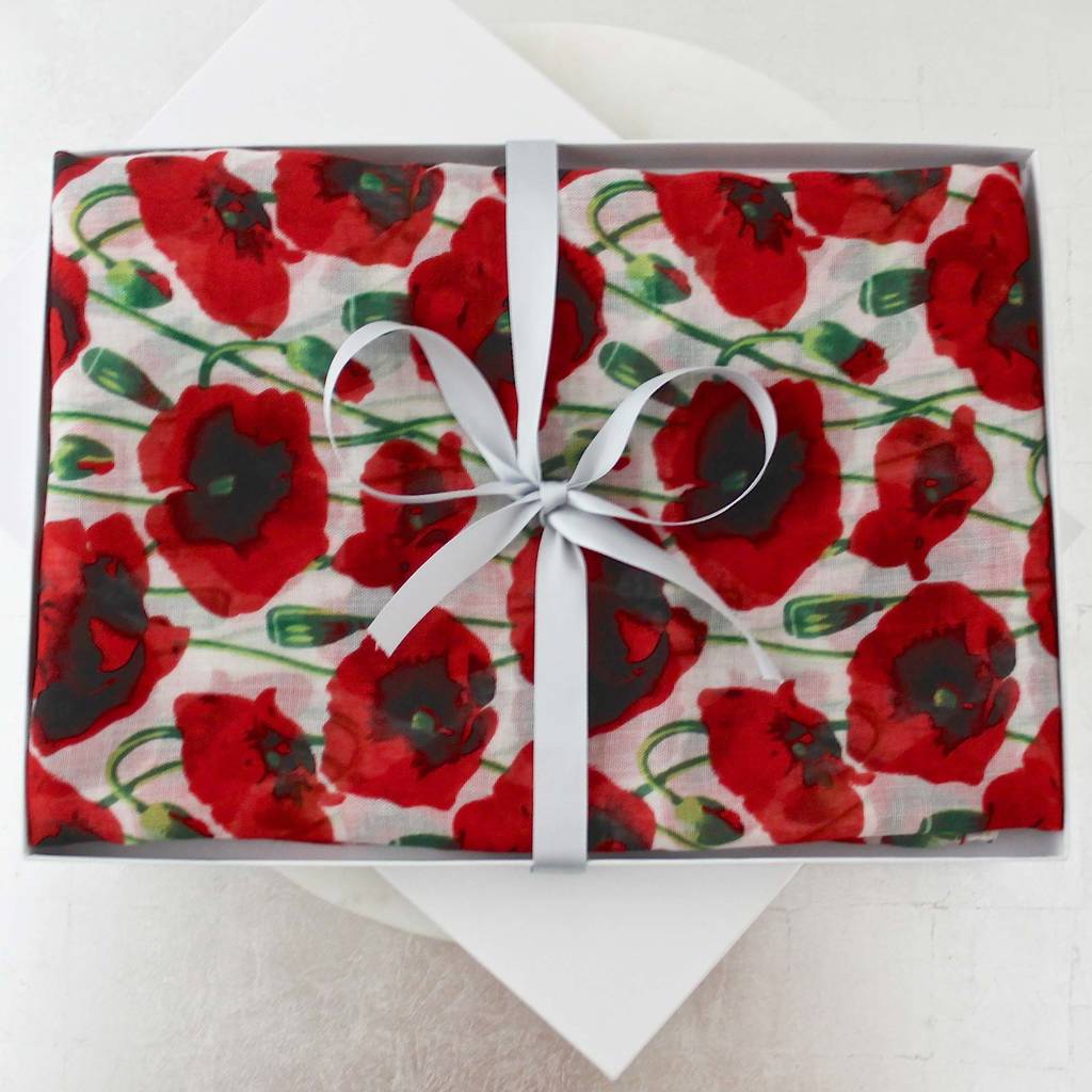 poppy print scarf by my posh shop | notonthehighstreet.com