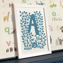 Personalised Alphabet Letter Name Children's Print By The Portland Co ...