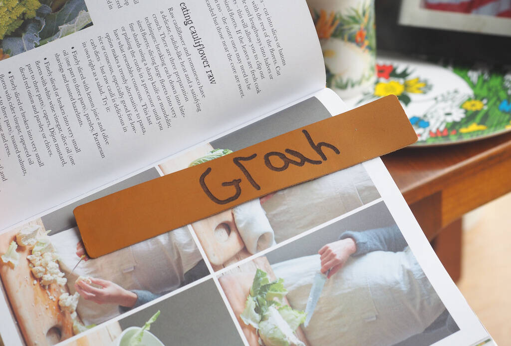 Personalised Grandparents Leather Bookmark By Stabo ...