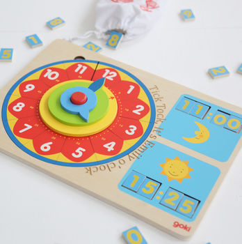 personalised wooden clock toy by my 1st years | notonthehighstreet.com