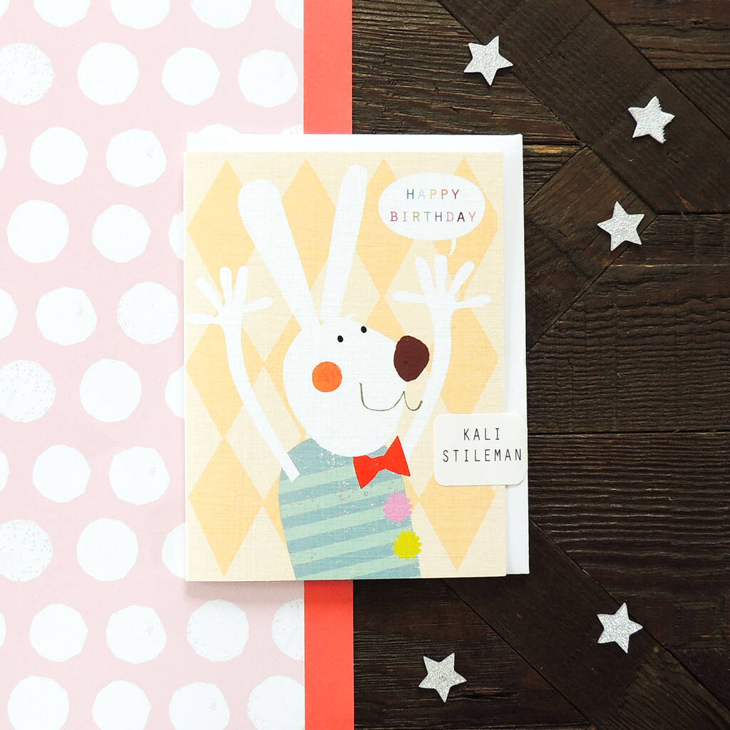 Mini Happy Rabbit Birthday Card By Kali Stileman Publishing ...