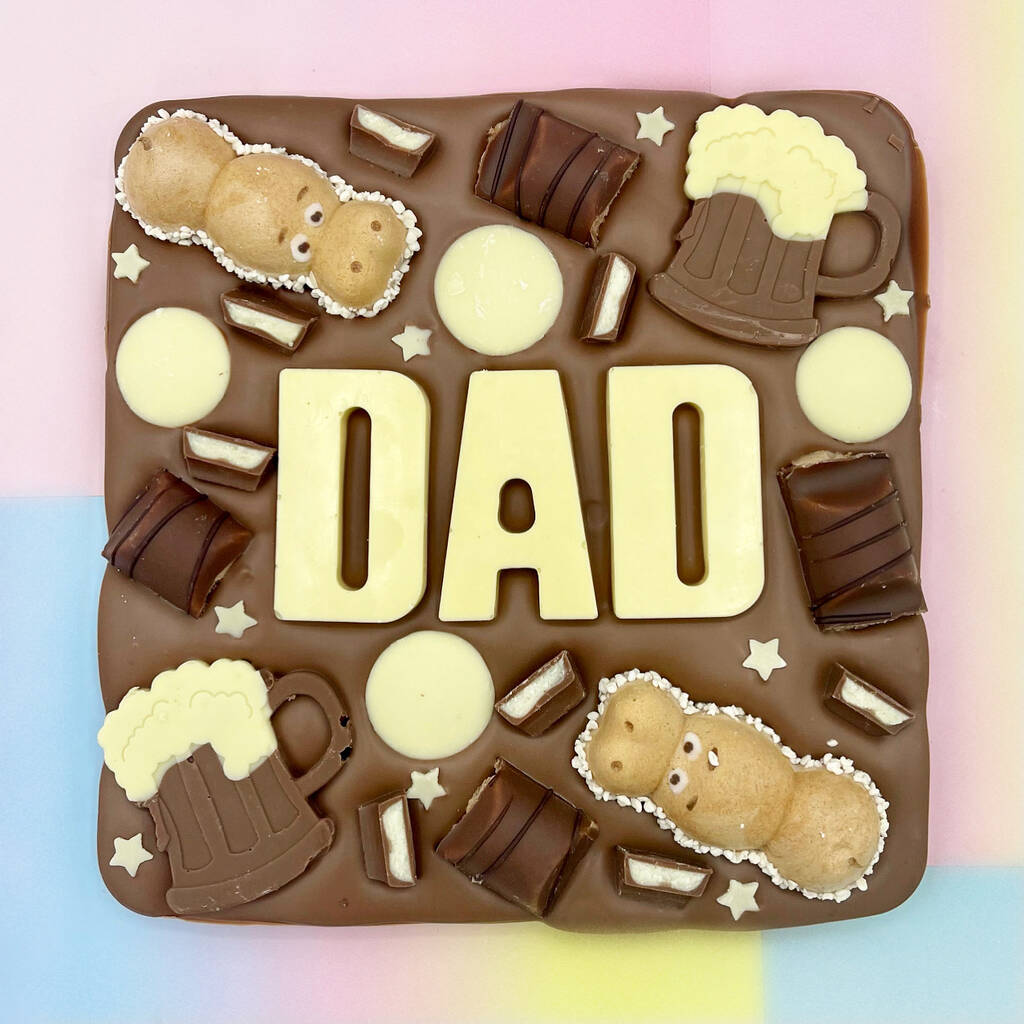 Dad Belgian Chocolate Slab By Choc Til You Drop | notonthehighstreet.com