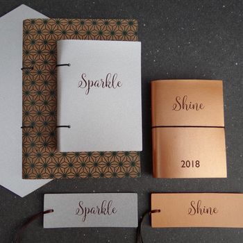 Personalised Sparkle And Shine Leather Diary Journal By Artbox ...