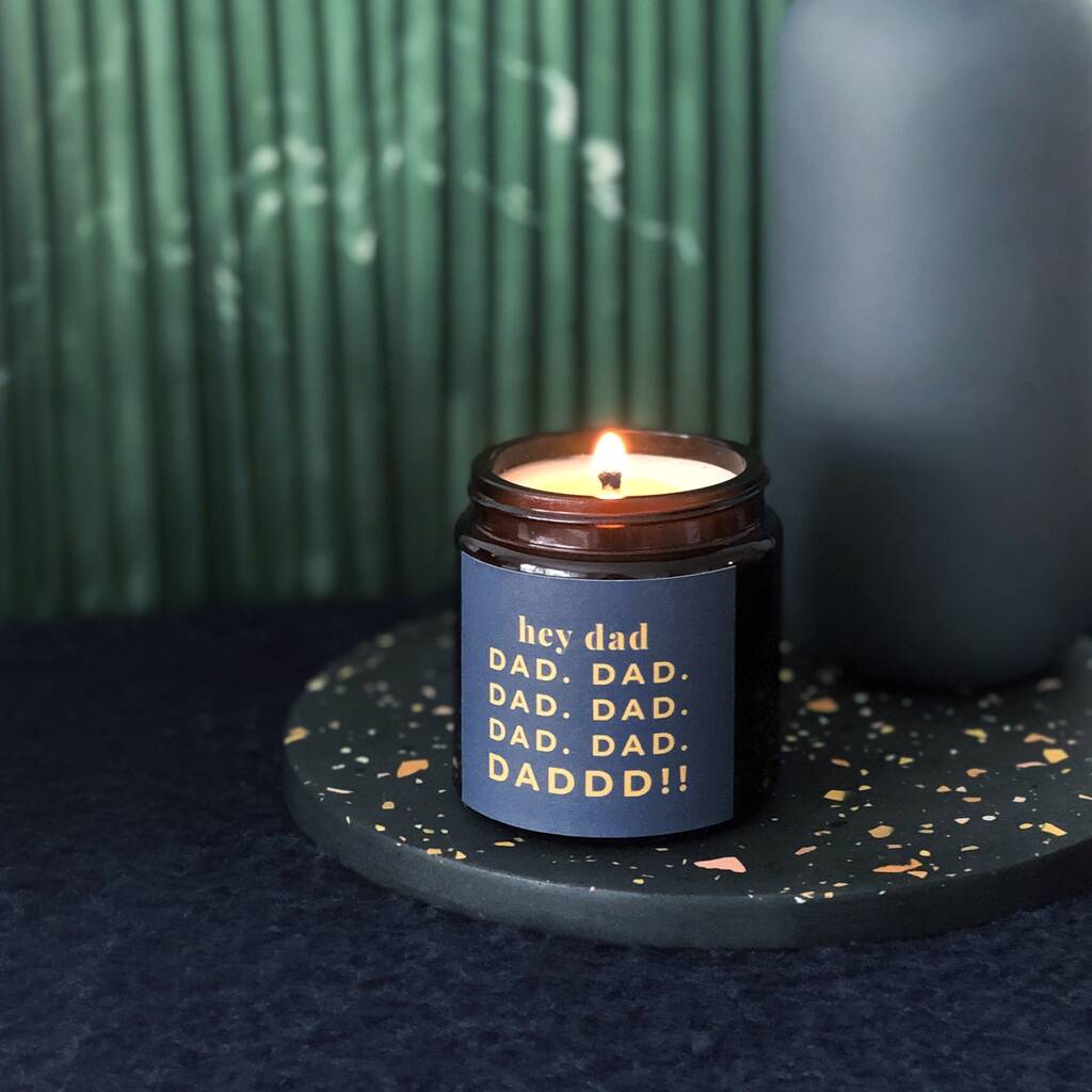 Hey Dad Personalised Vegan Candle By Little Karma Co ...