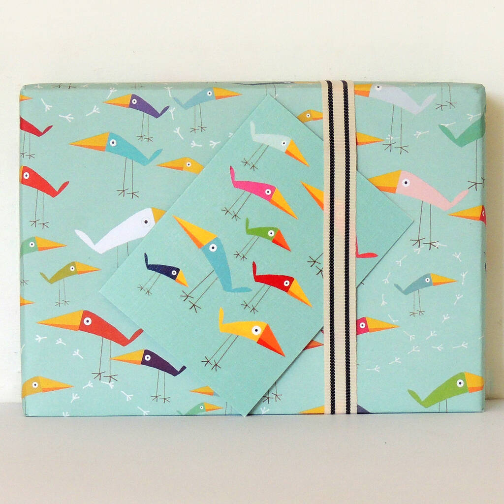 Birds Wrap Two Sheets By Kali Stileman Publishing | notonthehighstreet.com