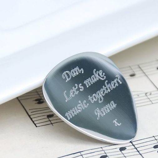 personalised guitar plectrum by penelopetom | notonthehighstreet.com