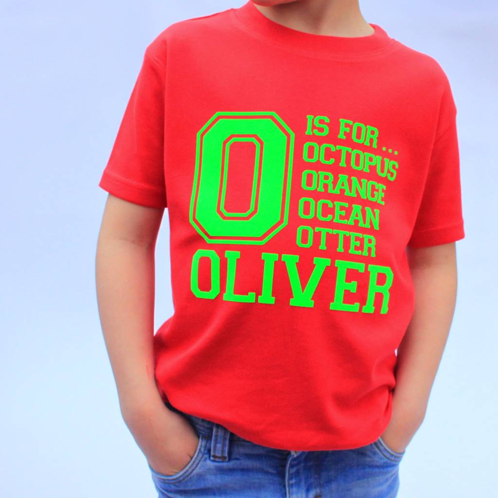 Childrens Personalised Name T Shirt By Zac And Lily 