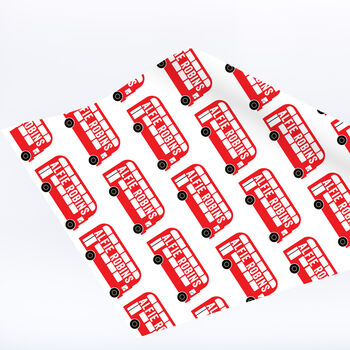 Personalised London Bus Wrapping Paper By Abigail Warner ...