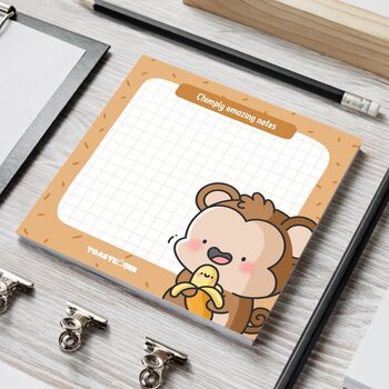 Cute Monkey Sticky Notes By Toastedink